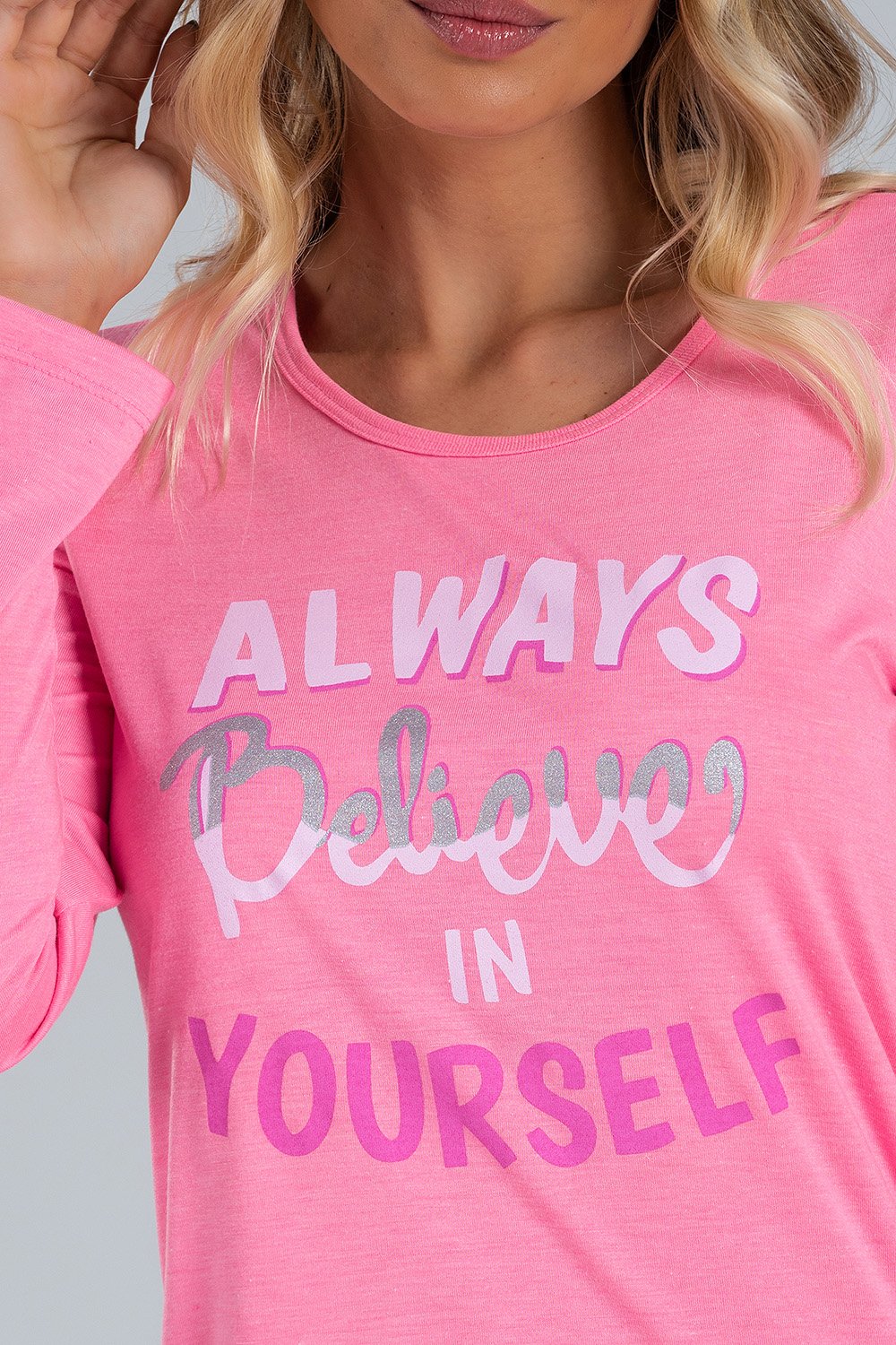 Pijama Feminino Adulto Manga Longa Bela Notte